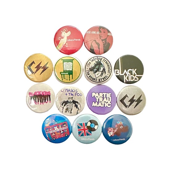 Accessories | Vintage Indie Rock Buttons 13 Pack Mascis Css These Arms ...
